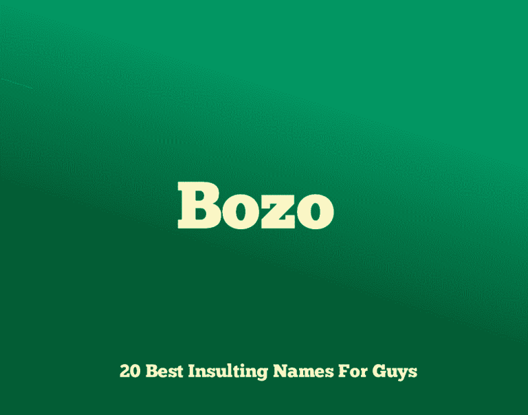 20 Insulting Names for Guys - RoastHow